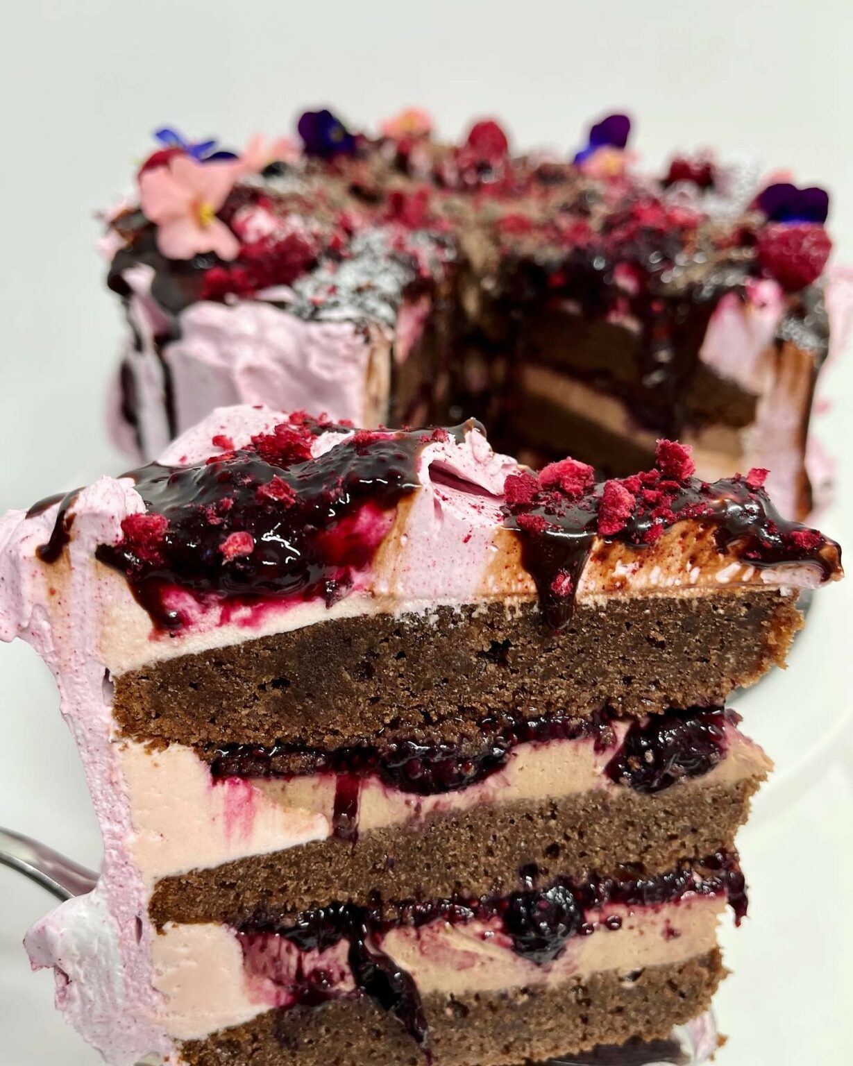 Mini Blackforest Mud Cake | The Unbaked Bakery