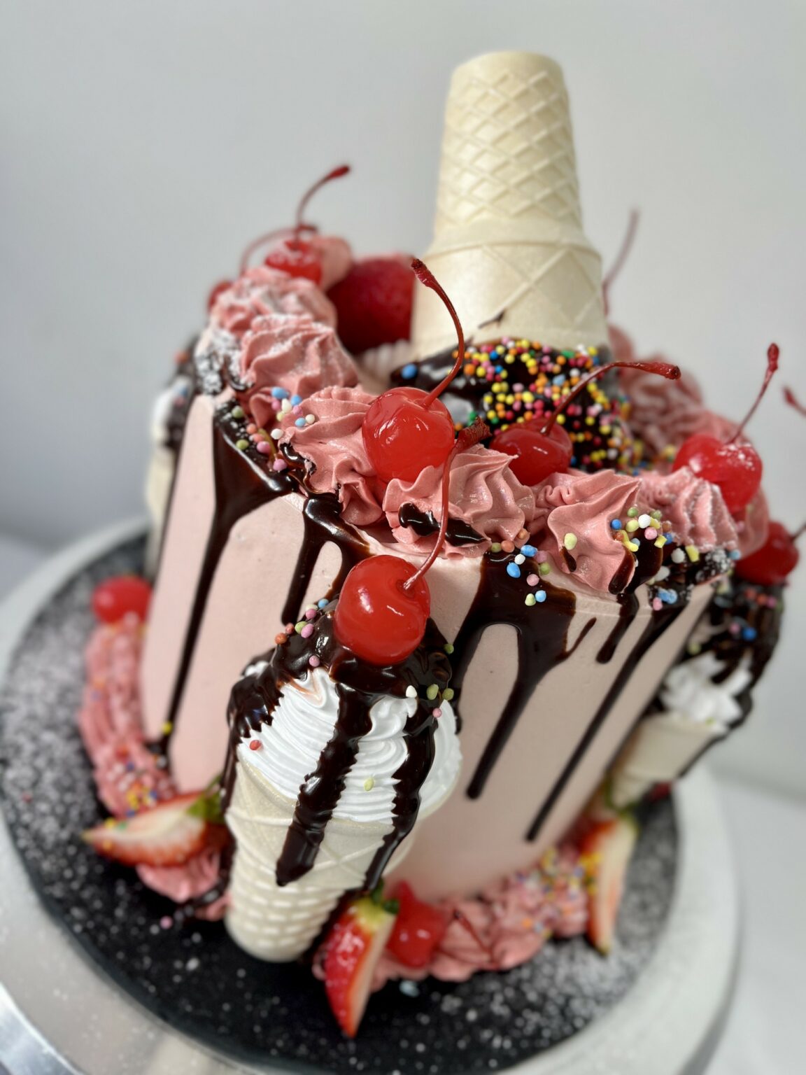 Ice Cream Cone Cake | The Unbaked Bakery